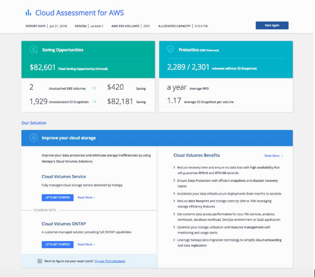 Cloud Assessment: Find Unused AWS Resources with NetApp